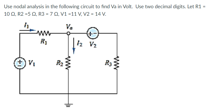 Solved Use nodal analysis in the following circuit to find | Chegg.com