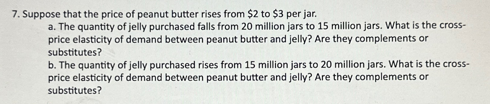 Solved Suppose that the price of peanut butter rises from $2 | Chegg.com