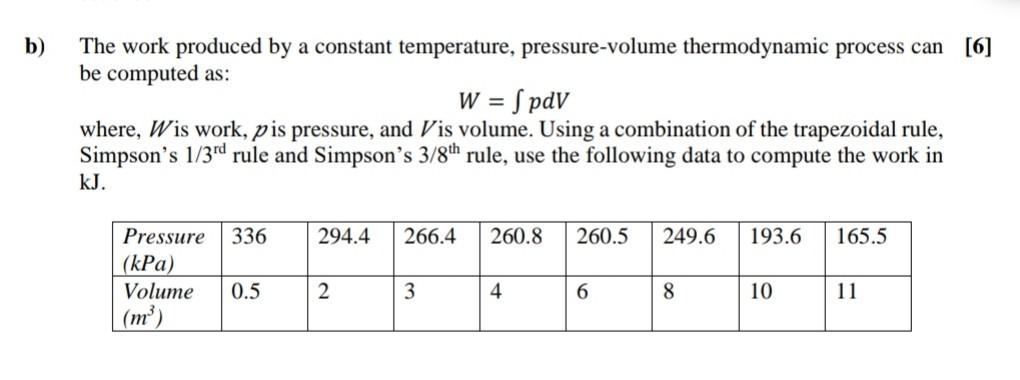 Solved The work produced by a constant temperature, | Chegg.com