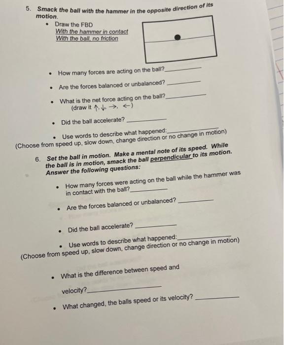 Solved (P3.2A, P3.4A)Activity: Newton's First Law and the | Chegg.com