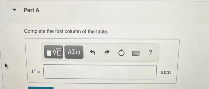 Solved Use the ideal gas law to complete the | Chegg.com