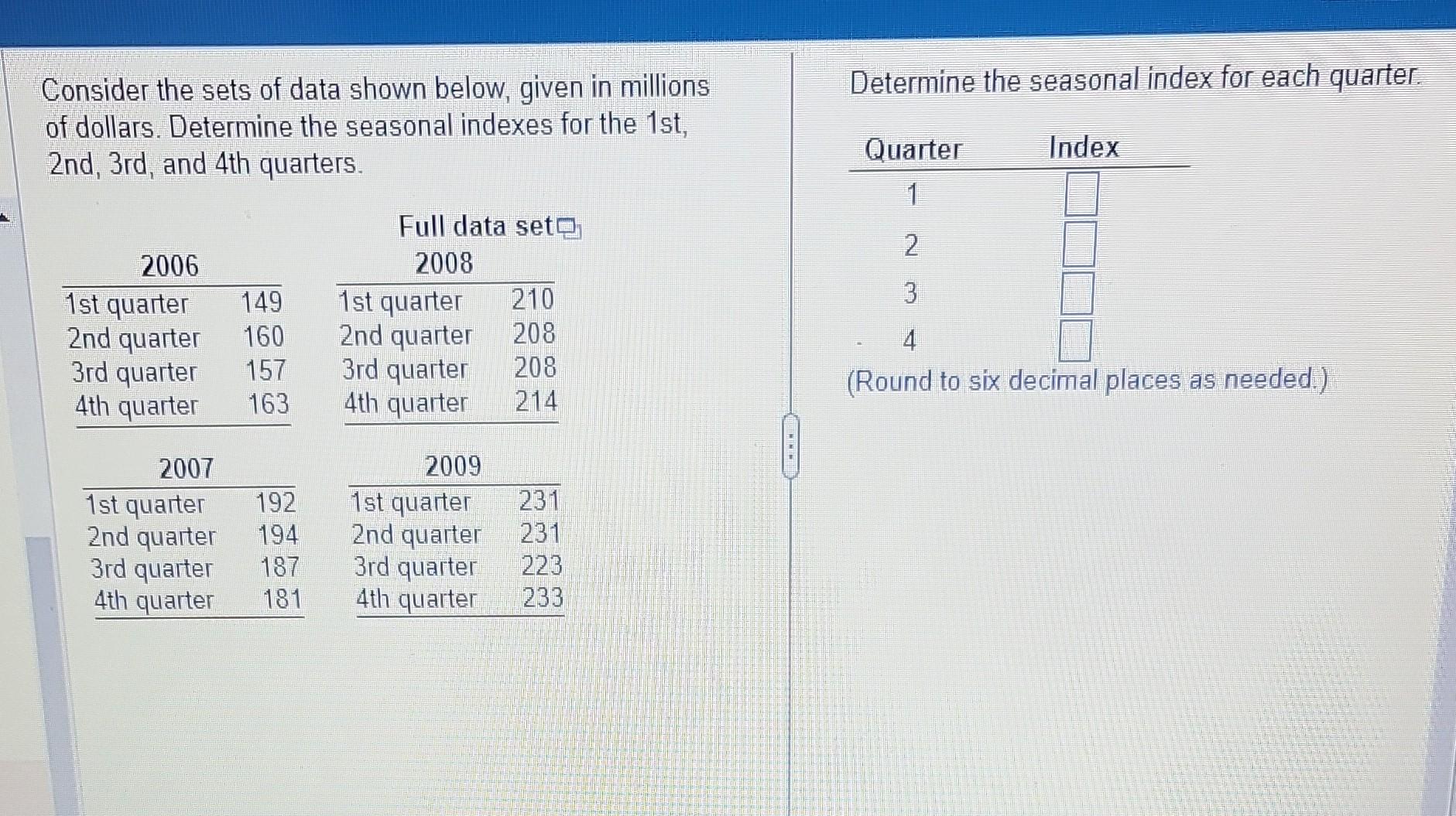 Solved Consider the sets of data shown below, given in | Chegg.com