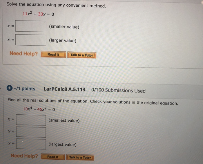 Solved Solve the equation using any convenient method. 11x2 | Chegg.com