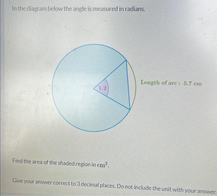 Solved In the diagram below the angle is measured in | Chegg.com