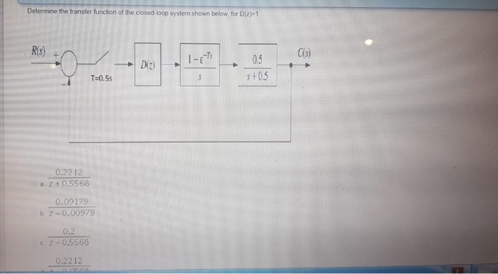 Solved Determine the transfer function of the closed-loop | Chegg.com