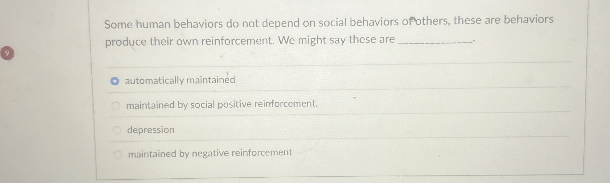 Solved Some human behaviors do not depend on social | Chegg.com