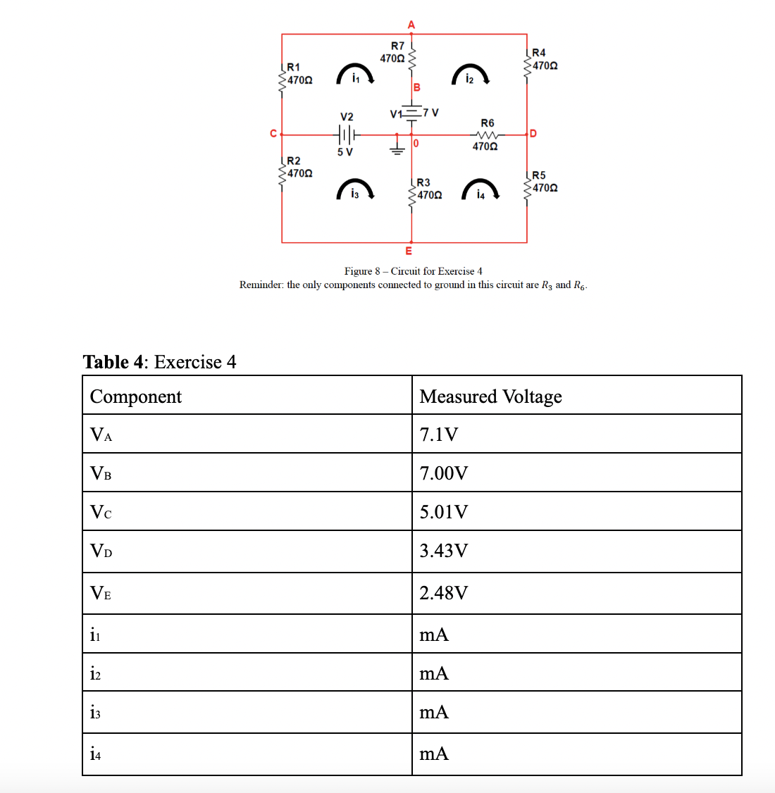 Solved Find I1,I2,I3,I4 ﻿using the inforamtion and the | Chegg.com