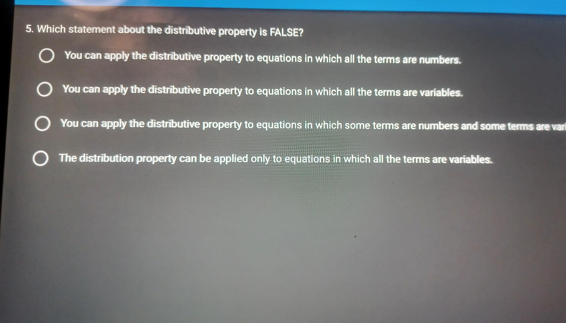2. Which description does NOT apply to the equation | Chegg.com