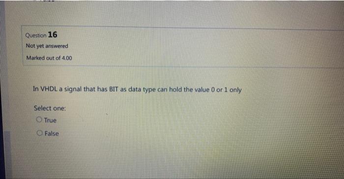 Solved In VHDL a signal that has 8π as data type can hold | Chegg.com