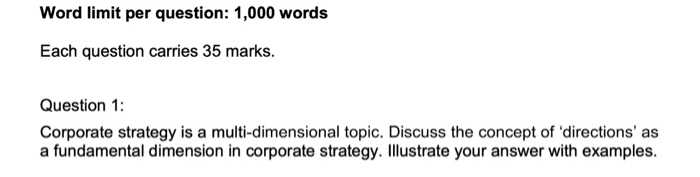 Solved Word limit per question: 1,000 words Each question | Chegg.com