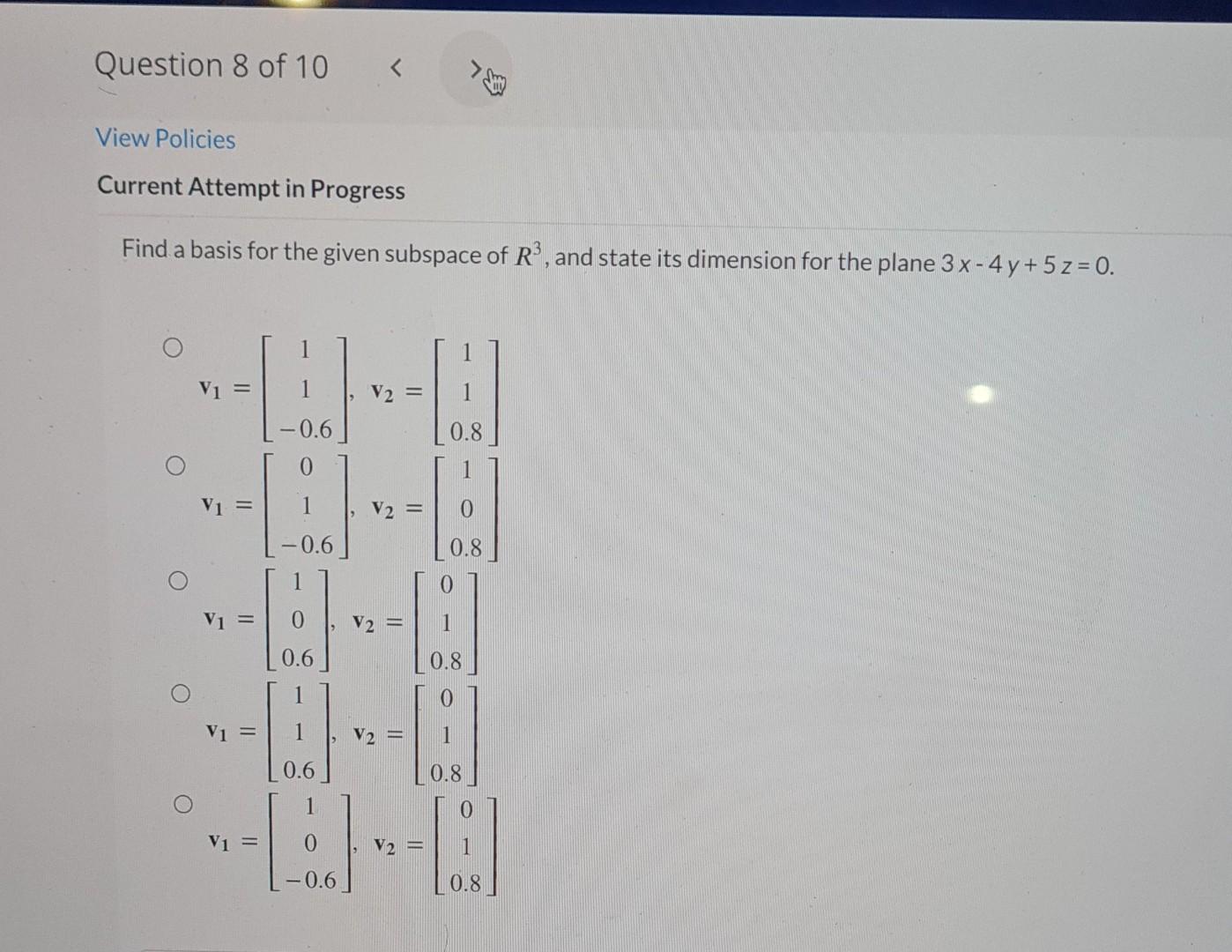 Solved Find a basis for the given subspace of R3, and state | Chegg.com