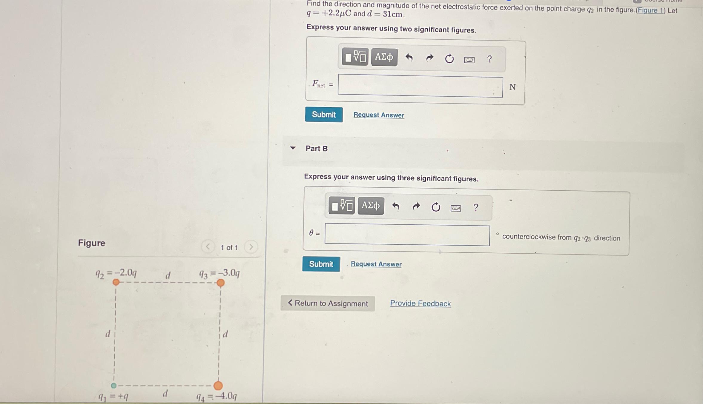 Solved Find the direction and magnitude of the net | Chegg.com