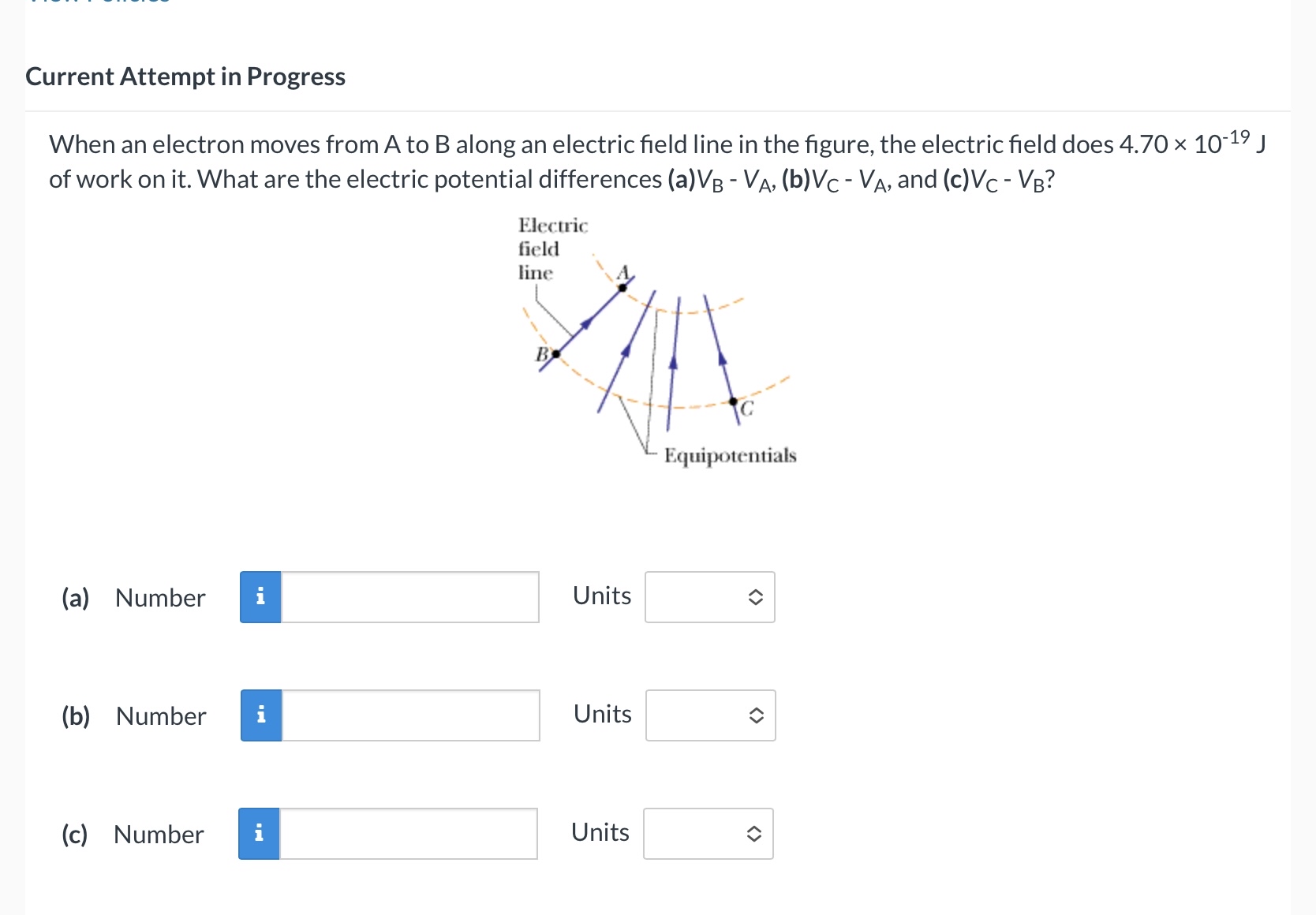 Solved Current Attempt in ProgressWhen an electron moves | Chegg.com