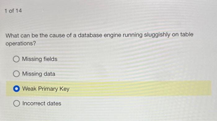 Solved What can be the cause of a database engine running | Chegg.com