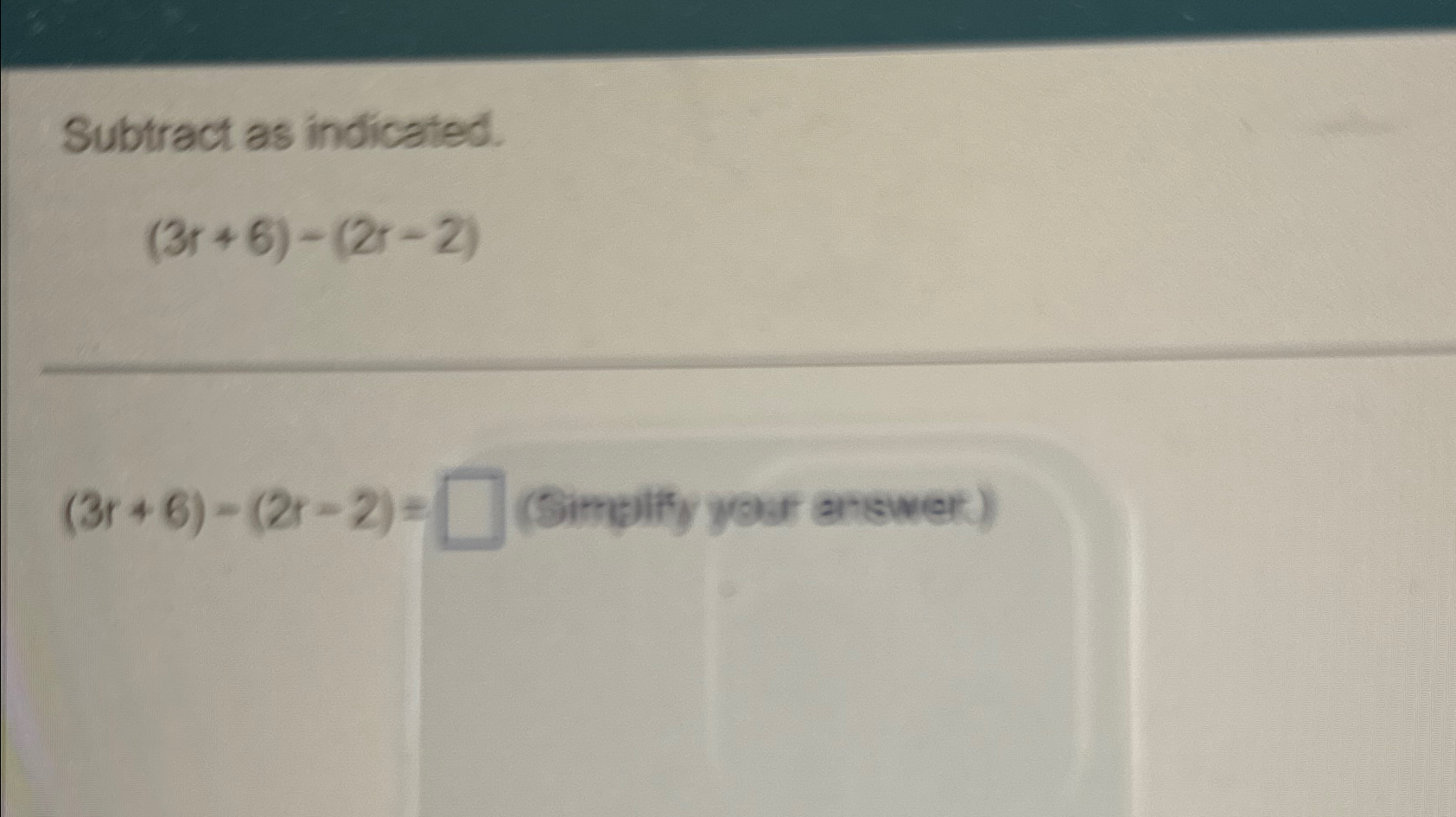 Solved Subtract as | Chegg.com