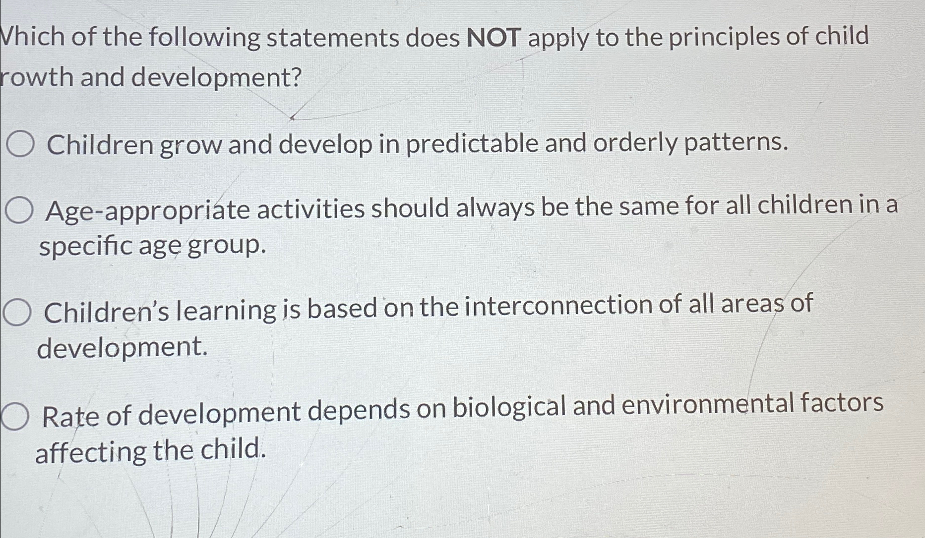 Solved Which of the following statements does NOT apply to | Chegg.com