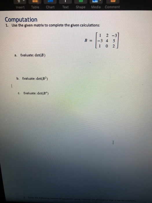 Solved Insert Table Chart Text Shape Media Comment | Chegg.com