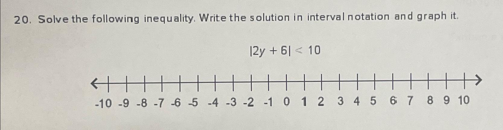 Solved Solve the following inequality. Write the solution in | Chegg.com