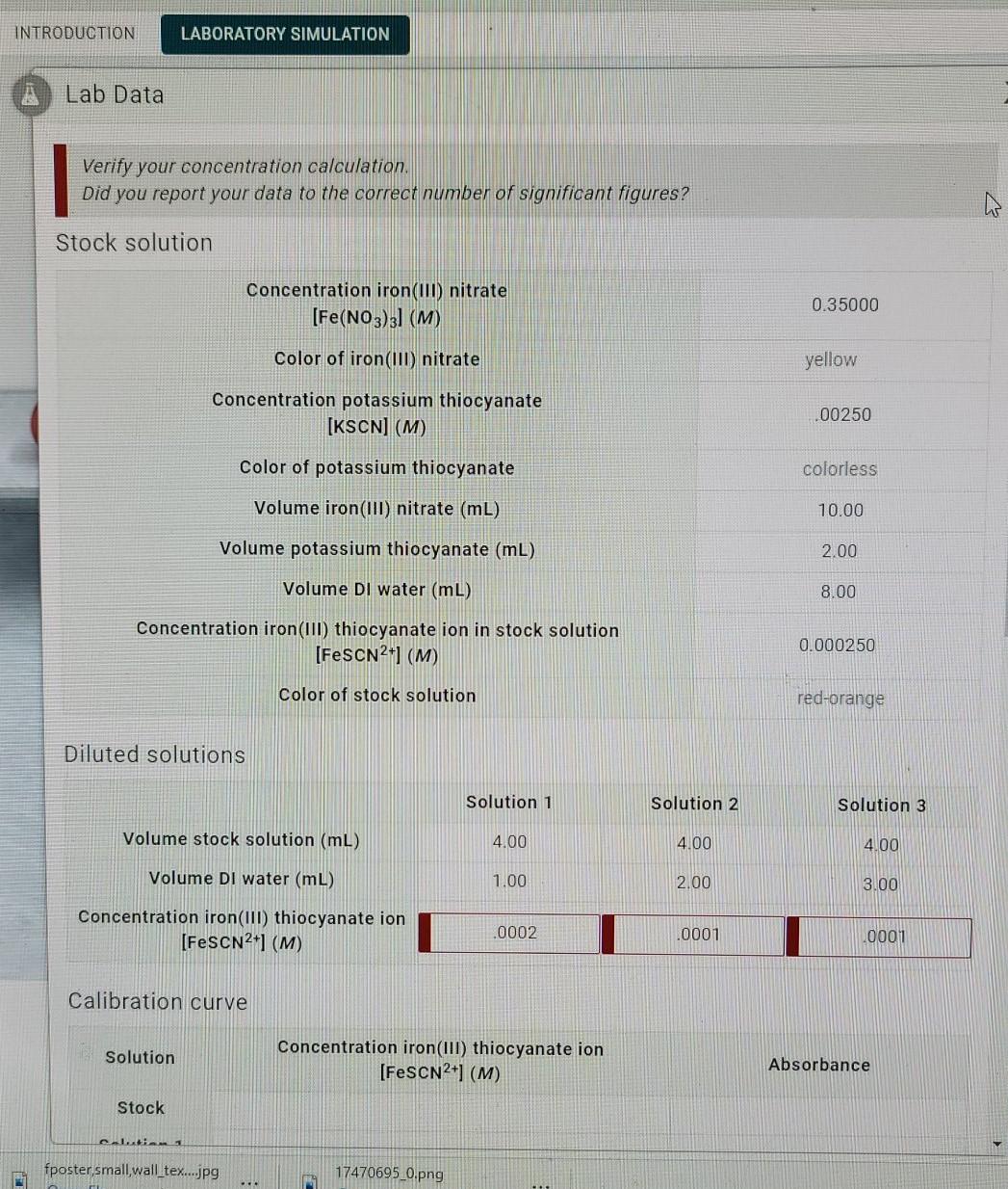 Solved INTRODUCTION LABORATORY SIMULATION Lab Data Verify | Chegg.com