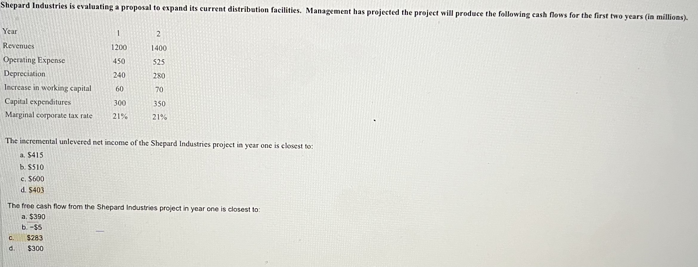 Solved Two part question. the highlighted answers are | Chegg.com