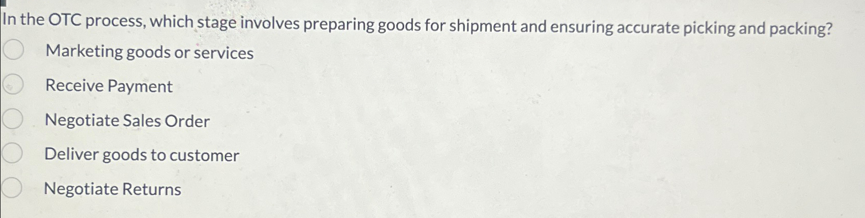 Solved In the OTC process, which stage involves preparing | Chegg.com