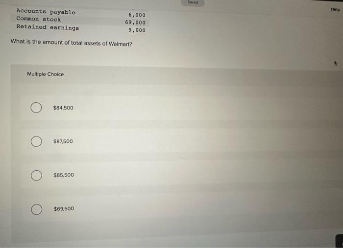 Solved The following information is provided for Walmart | Chegg.com