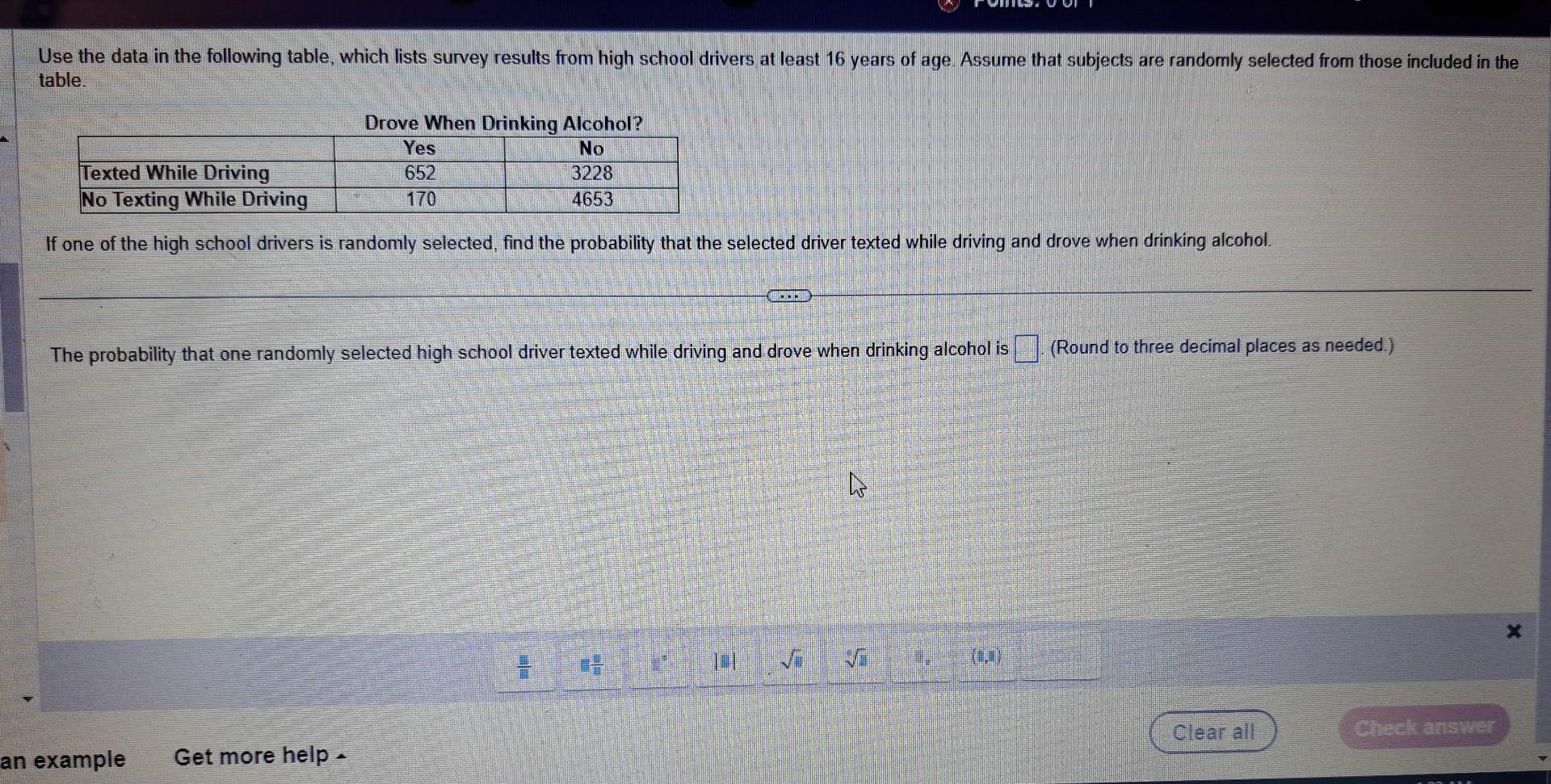 Solved If one of the high school drivers is randomly | Chegg.com