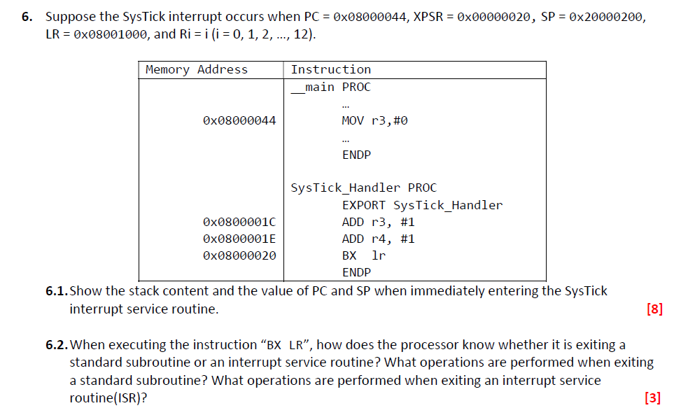 Solved Consider a system built on a 48MHz ﻿processor with a | Chegg.com