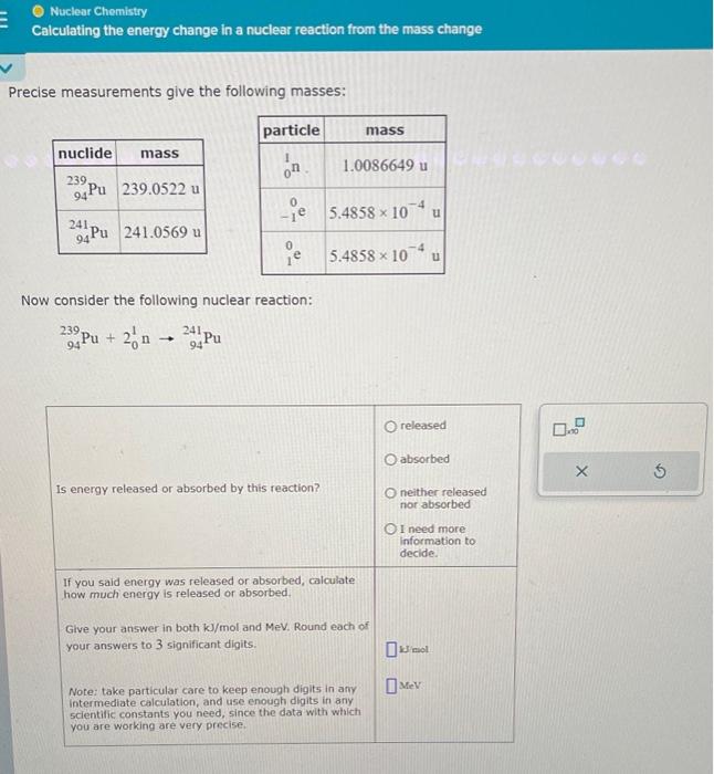 Solved Precise measurements give the following masses: Now | Chegg.com