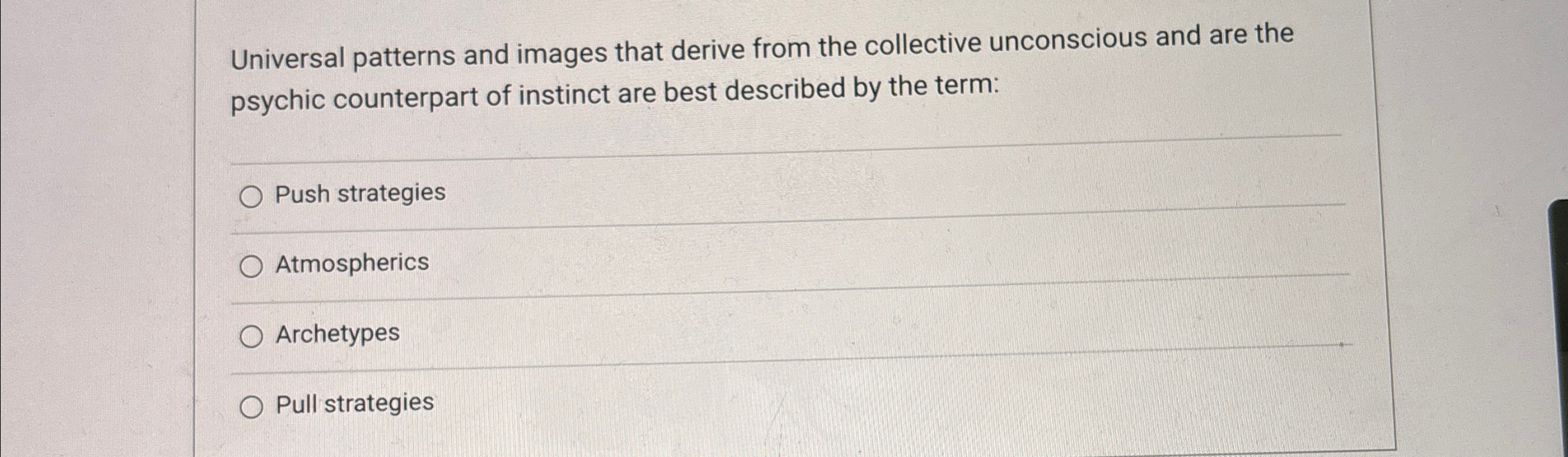 Solved Universal patterns and images that derive from the | Chegg.com