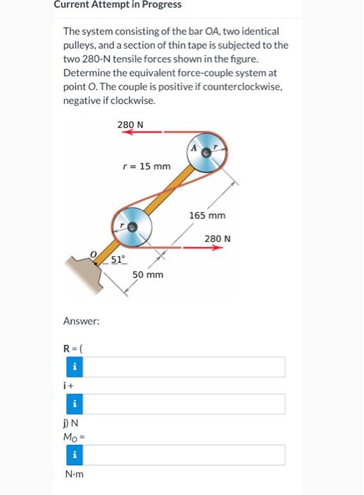Solved The system consisting of the bar OA, two identical | Chegg.com