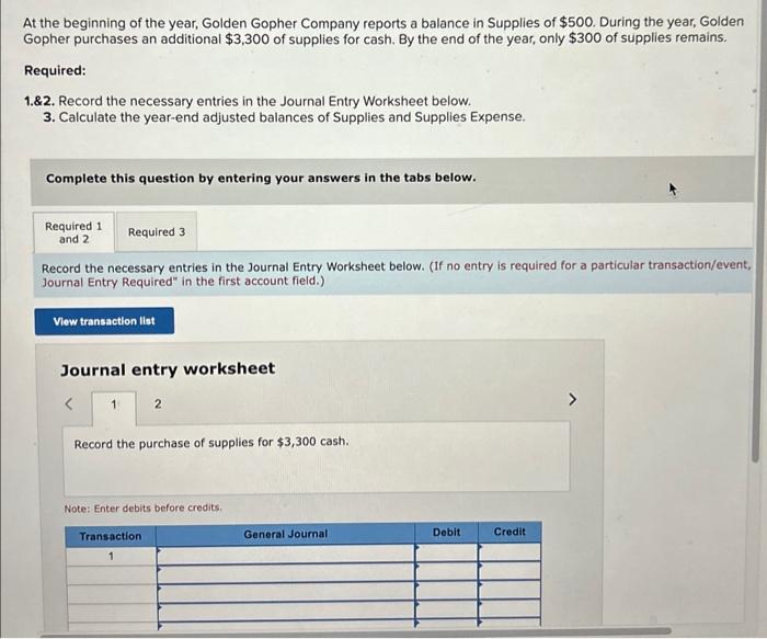 Solved At the beginning of the year, Golden Gopher Company | Chegg.com