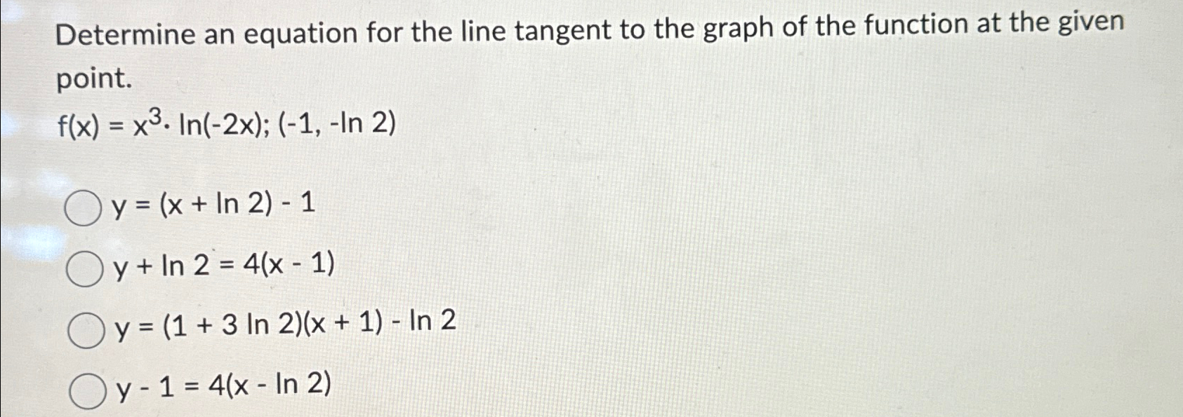 Solved Determine an equation for the line tangent to the | Chegg.com