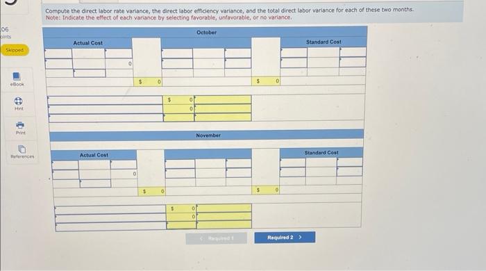 Solved Exercise 8-16 (Algo) Computing and analyzing direct | Chegg.com