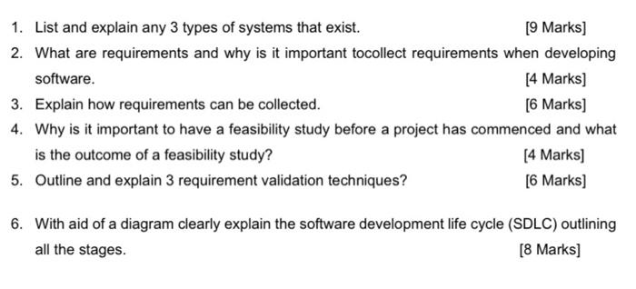 Solved 1. List and explain any 3 types of systems that | Chegg.com
