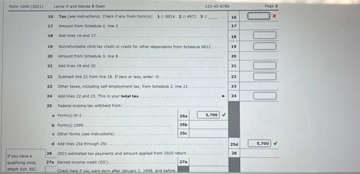 Solved Note: This problem is for the 2021 tax year. Lance H. | Chegg.com