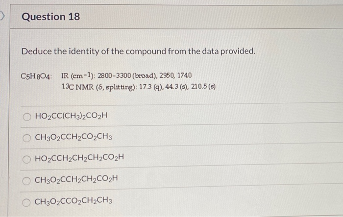 Solved Question 7 Identify the compound (C3H11N) that gives | Chegg.com