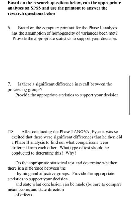 Solved Craik and Lockhart (1972) proposed a model of memory | Chegg.com