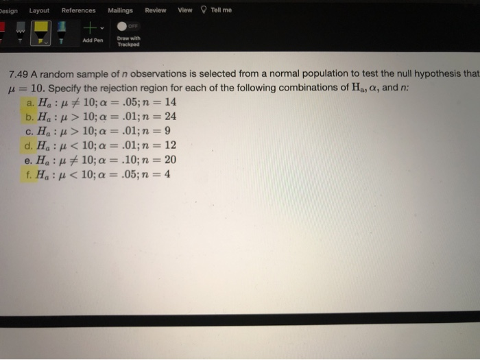 Solved Design Layout References Mailings Review View Tell me | Chegg.com