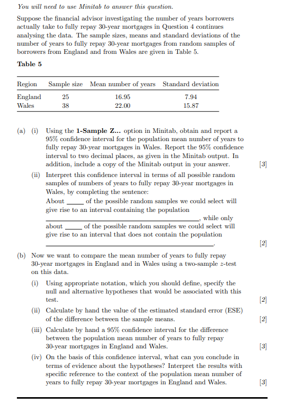 Solved You will need to use Minitab to answer this | Chegg.com