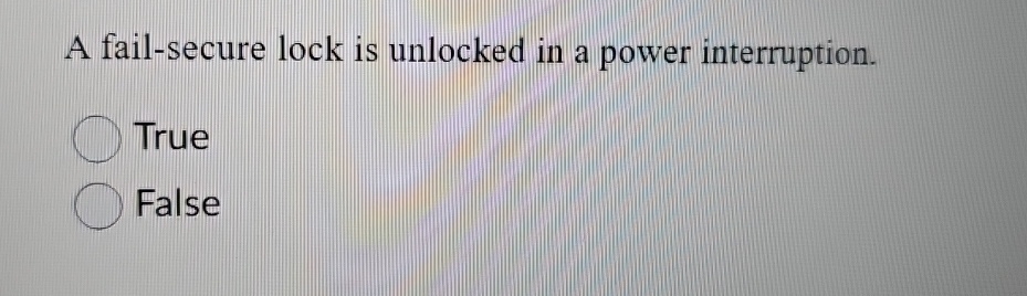 Solved A fail-secure lock is unlocked in a power | Chegg.com