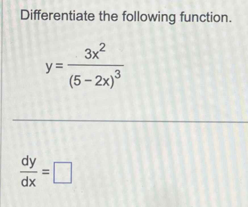 Solved Differentiate the following | Chegg.com