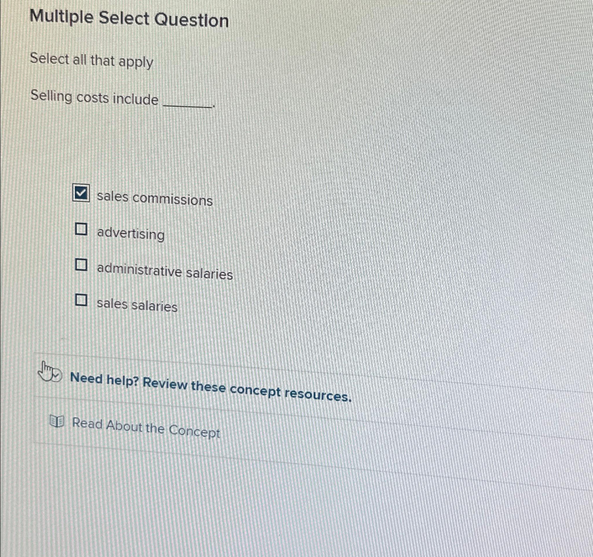 Solved Multiple Select QuestionSelect all that applySelling | Chegg.com