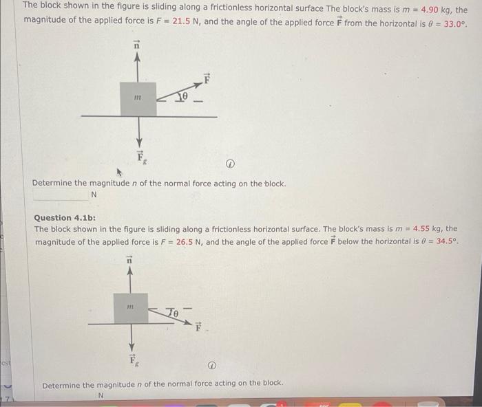 Solved The block shown in the figure is sliding along a | Chegg.com