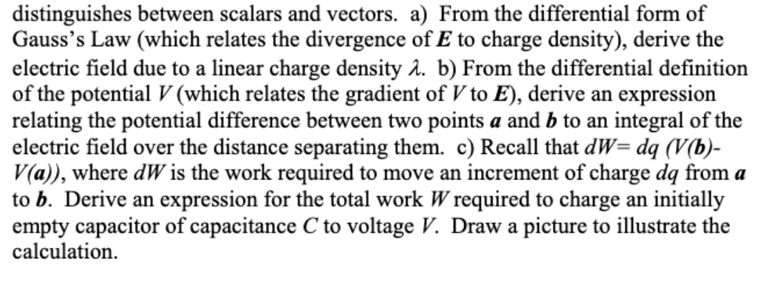 Solved distinguishes between scalars and vectors. a) ﻿From | Chegg.com