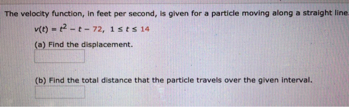Solved The velocity function, in feet per second, is given | Chegg.com