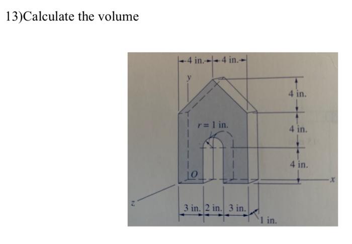 Solved 13)Calculate the volume | Chegg.com