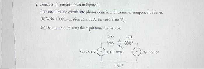 Solved 2. Consider the circuit shown in Figure 1. (a) | Chegg.com