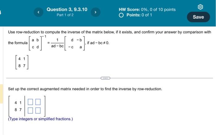 Solved Use row-reduction to compute the inverse of the | Chegg.com