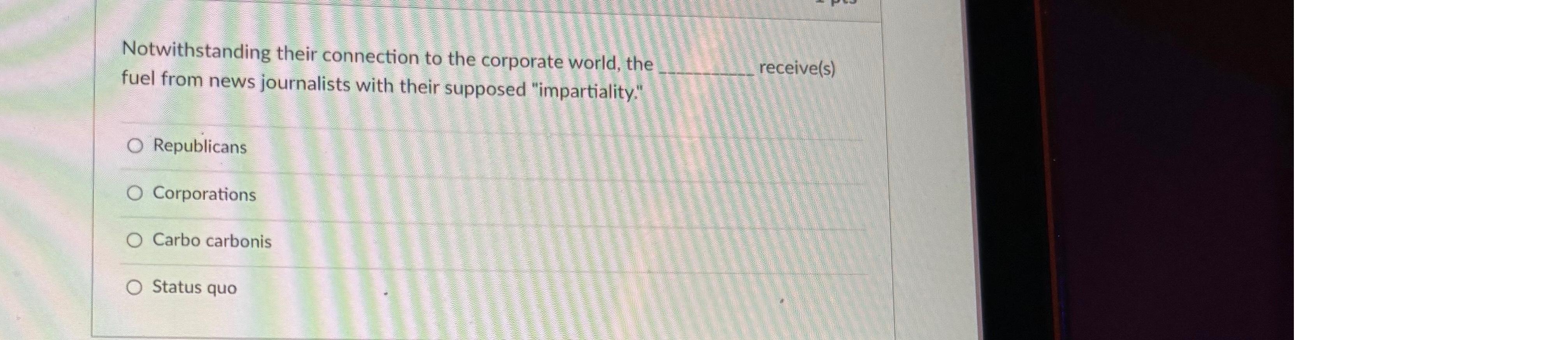 Solved Notwithstanding their connection to the corporate | Chegg.com